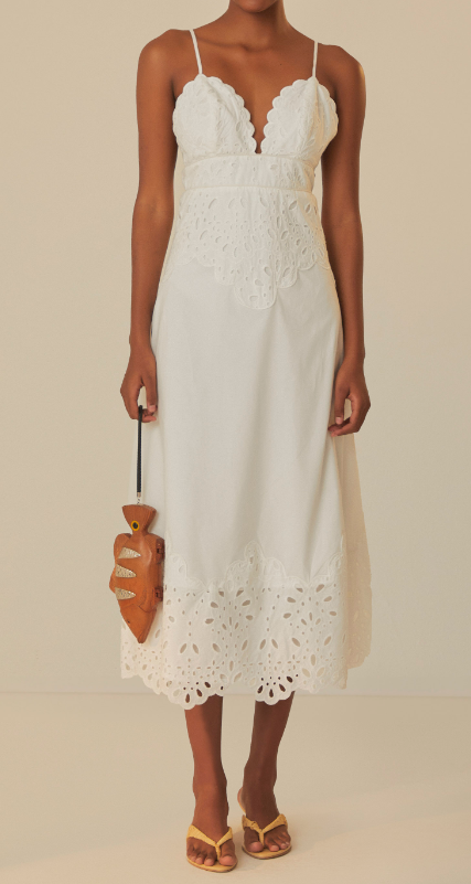 Farm Rio White Laise Sleeveless Maxi Dress – Narcissus Tallahassee